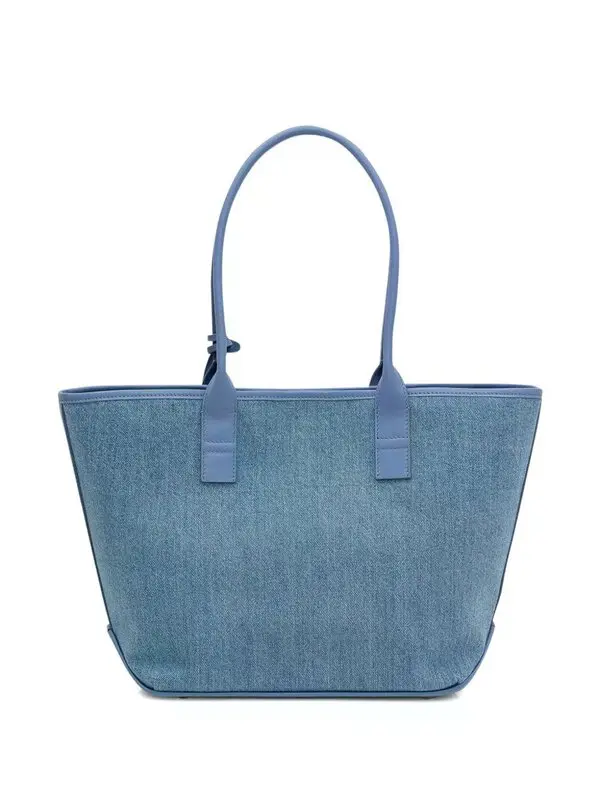 Hogan Embossed-logo Cotton Tote - Blue
