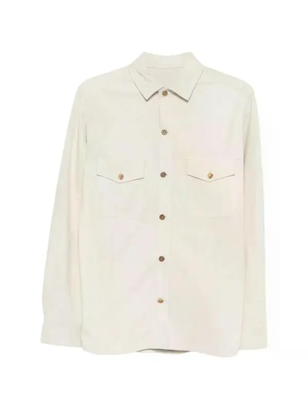 RIFUGIO Suede Pocket Shirt - Neutrals