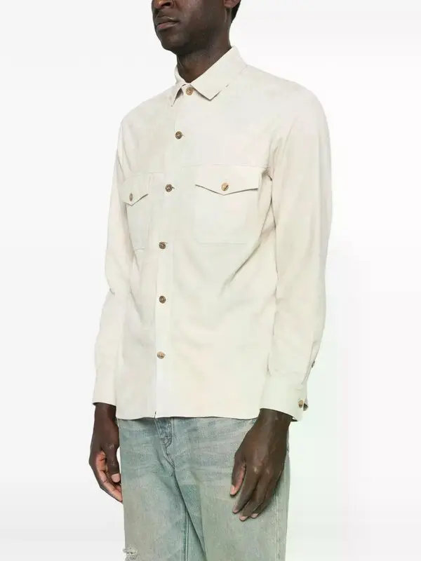 RIFUGIO Suede Pocket Shirt - Neutrals
