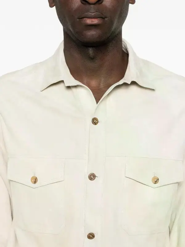 RIFUGIO Suede Pocket Shirt - Neutrals