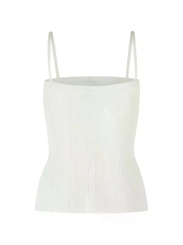 COURREGES Buckled Ribbed Top - Neutrals
