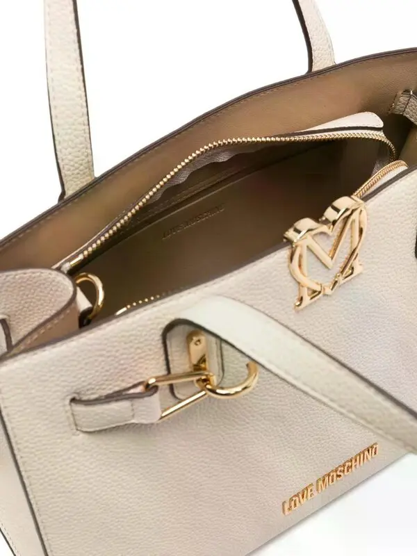 Moschino Logo-hardware Tote Bag - Neutrals