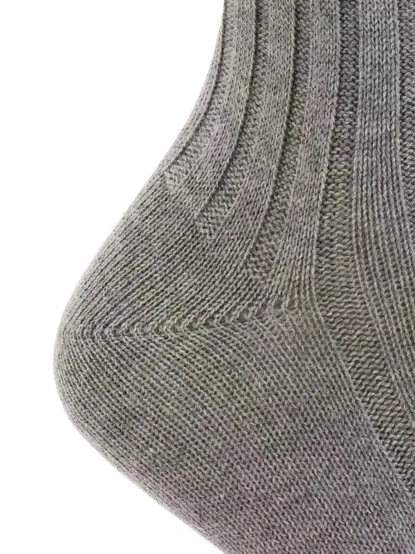 Eleventy Striped Ribbed Knit Socks