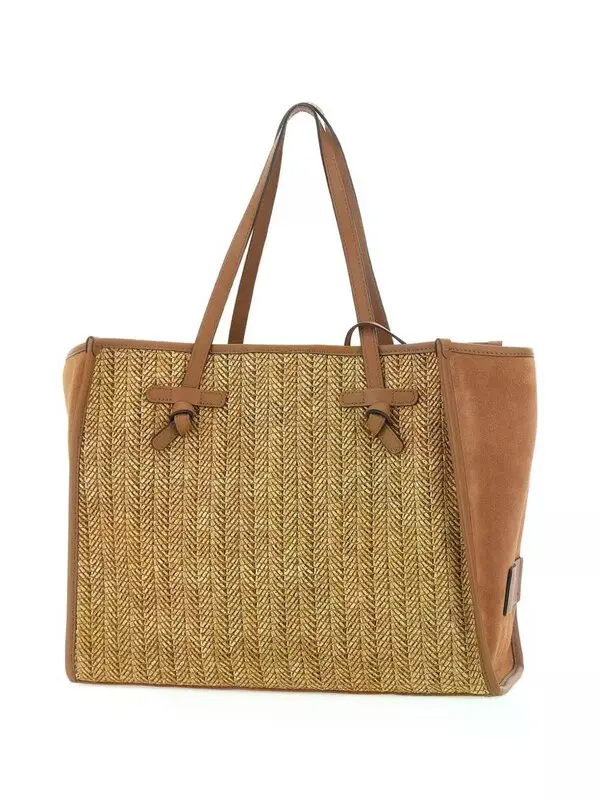 MARCELLA CLUB Marcella Handle Leather Shoulder Bag - Neutrals