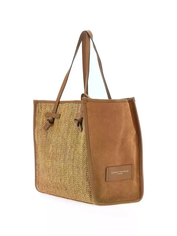 MARCELLA CLUB Marcella Handle Leather Shoulder Bag - Neutrals