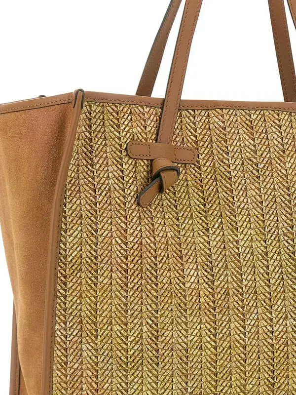 MARCELLA CLUB Marcella Handle Leather Shoulder Bag - Neutrals