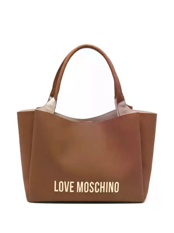 Moschino Logo-lettering Tote - Brown