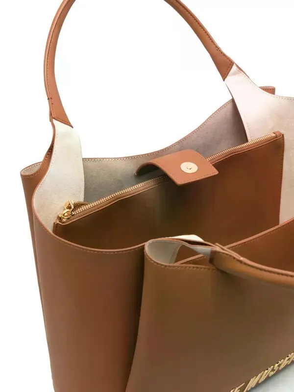 Moschino Logo-lettering Tote - Brown