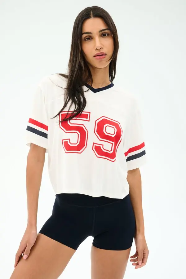 Splits59 Rex Varsity Jersey V-neck - White/59