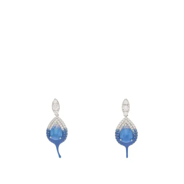 Ottolinger Dipped Diamond Earrings - Royal Blue