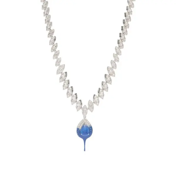 Ottolinger Dipped Diamond Necklace - Royal Blue