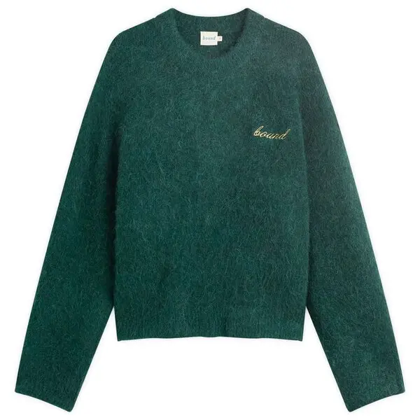BOUND Dexter Cropped Alpaca Jumper - Forest Green