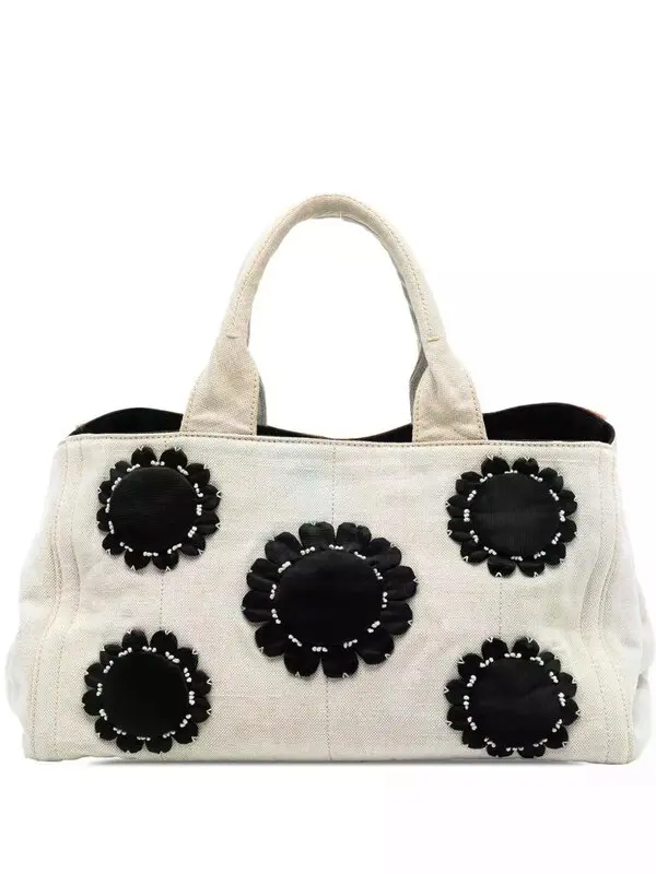 Prada Canvas Canapa Mistolino Tote Bag - Brown