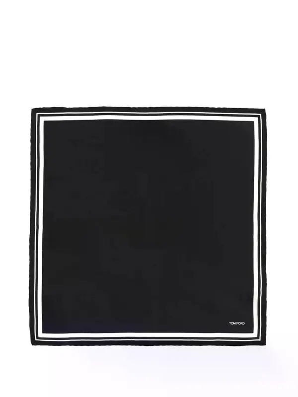 TOM FORD Striped-border Scarf - Black