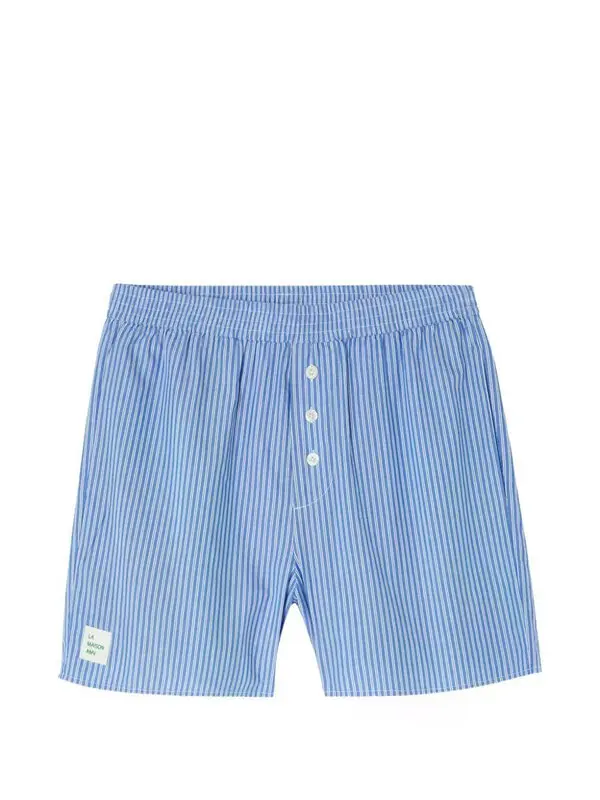 American Vintage Striped Shorts - Blue