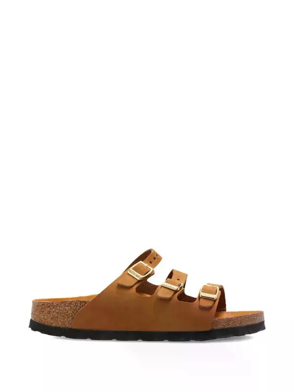 BIRKENSTOCK Florida Suede Flat Sandals - Brown