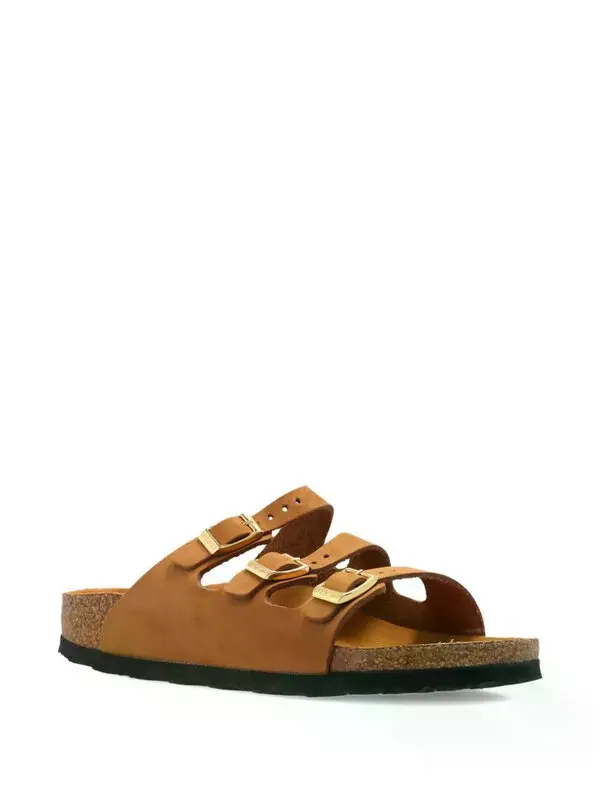 BIRKENSTOCK Florida Suede Flat Sandals - Brown