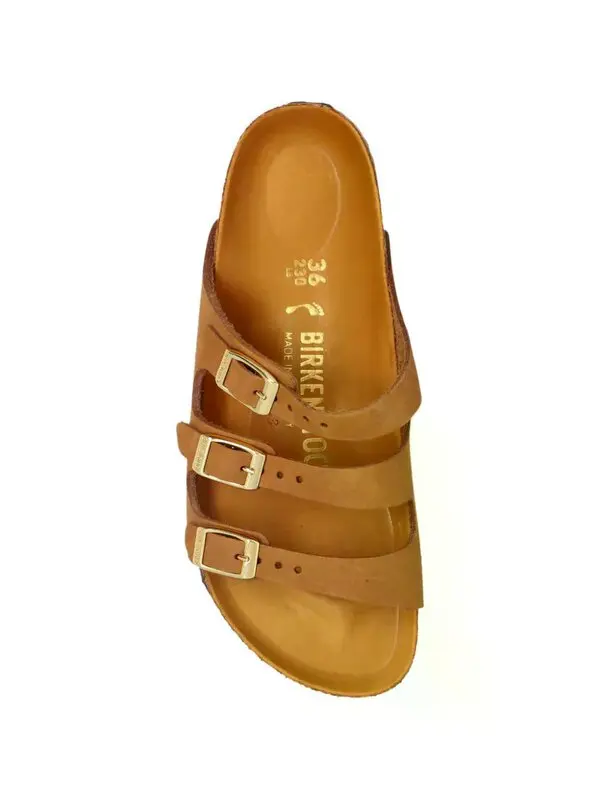 BIRKENSTOCK Florida Suede Flat Sandals - Brown