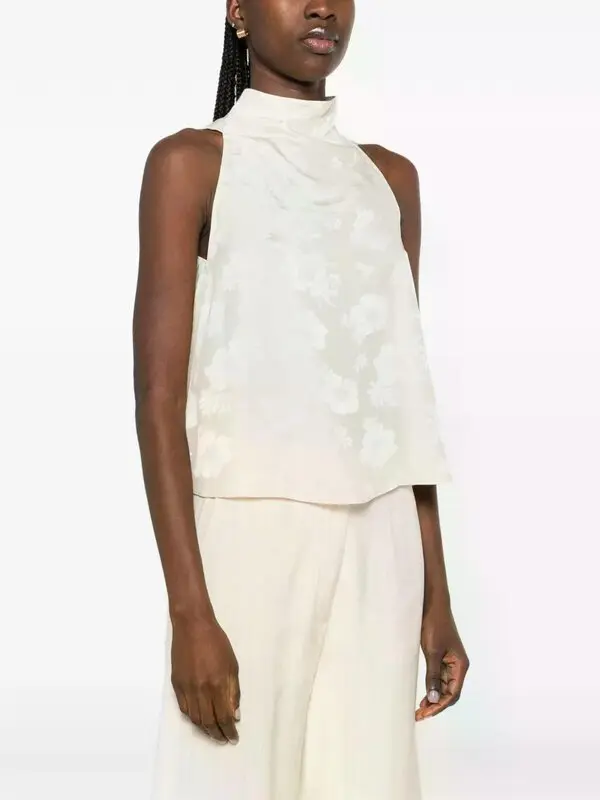 FORTE_FORTE Floral High-neck Top