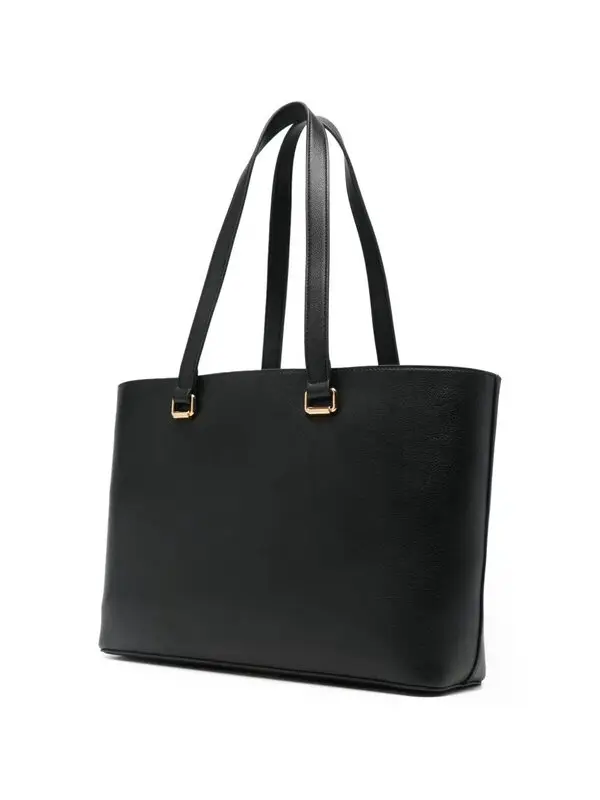 Moschino Heart Appliqué Tote - Black