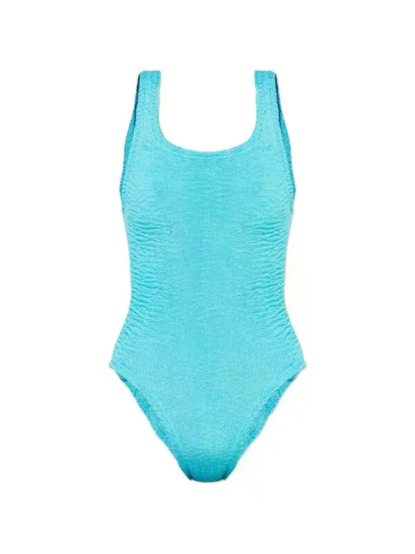 PARAMIDONNA Textured One-piece Swimsuit - Blue