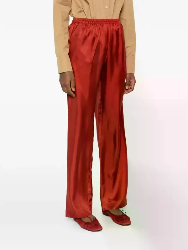 Loulou De Saison Elasticated Wide-leg Trousers - Red