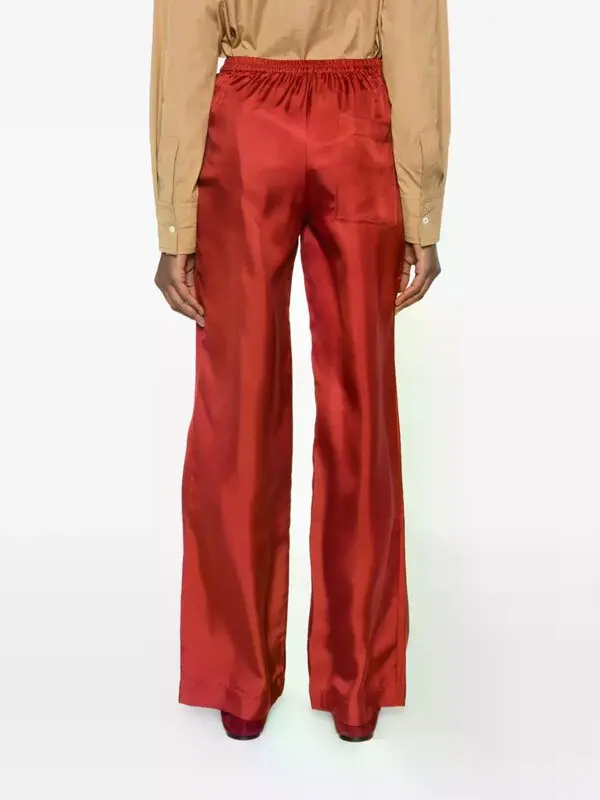 Loulou De Saison Elasticated Wide-leg Trousers - Red