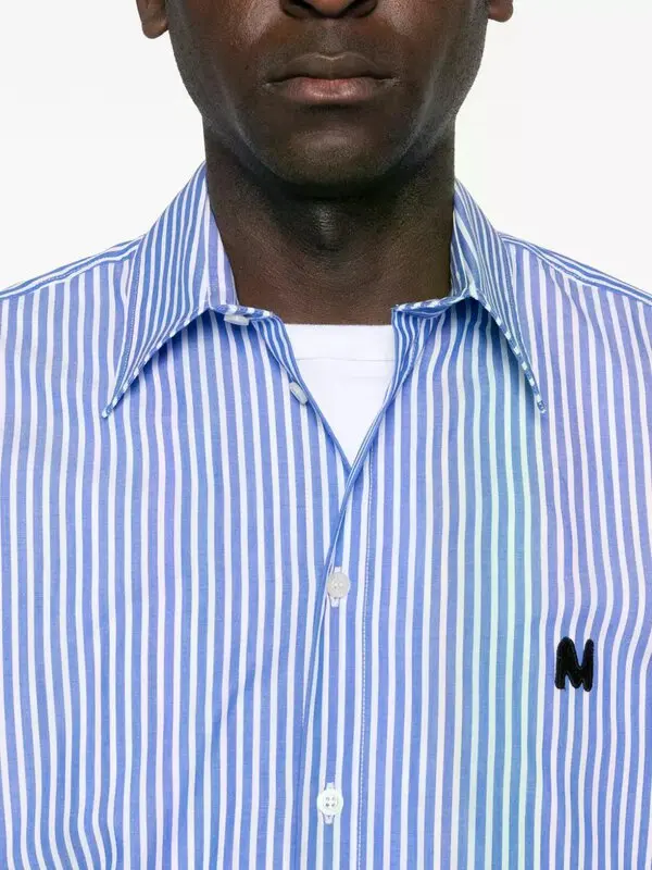 MSGM Striped Logo Shirt