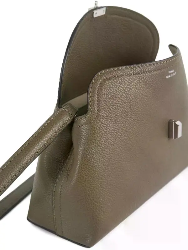TOTEME T-lock Grained Leather Clutch