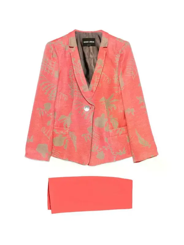 Giorgio Armani 2000s Patterned Silk Suit