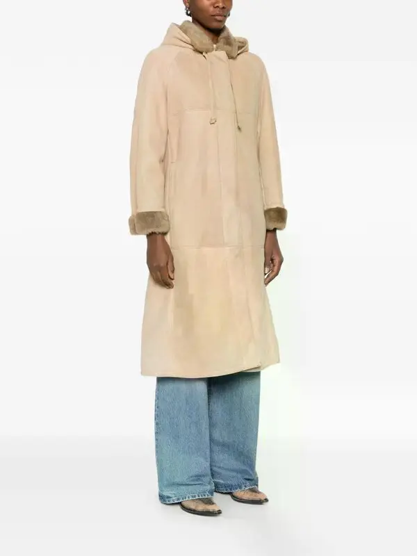 A.N.G.E.L.O. VINTAGE CULT 1990s Hooded Coat With Shearling Trim