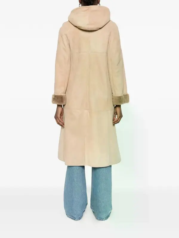 A.N.G.E.L.O. VINTAGE CULT 1990s Hooded Coat With Shearling Trim