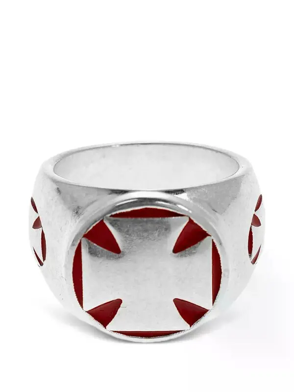 Vetements Cross Motif Ring - Silver