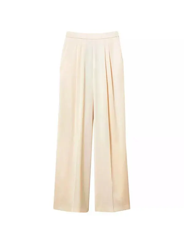 TWINSET Wide-leg Satin Trousers - Neutrals