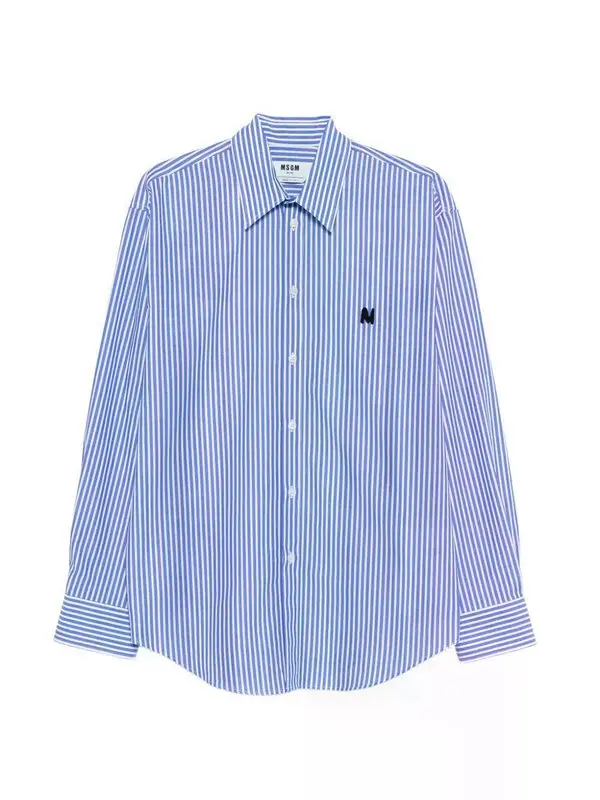 MSGM Striped Logo Shirt