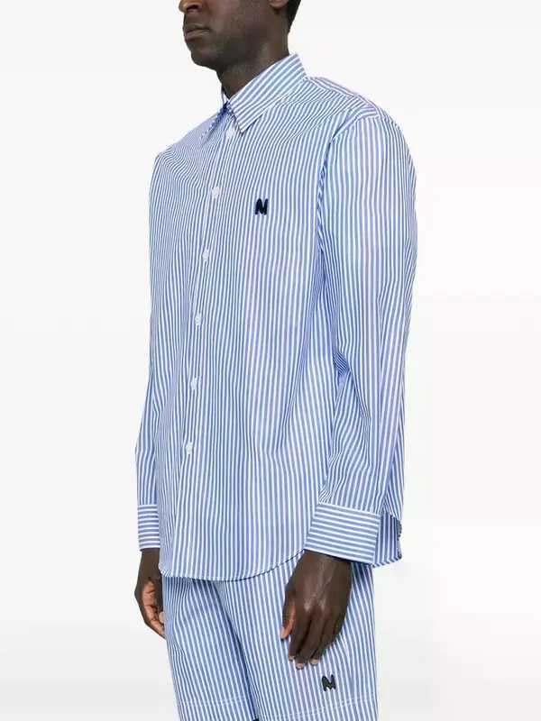 MSGM Striped Logo Shirt