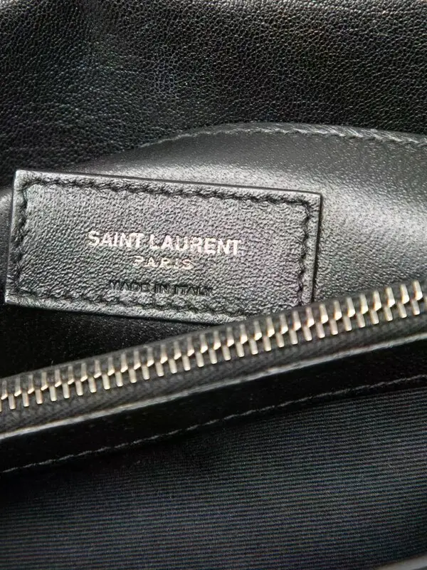 Saint Laurent 2010-2026 Medium Chevron Sheepskin Monogram College Satchel