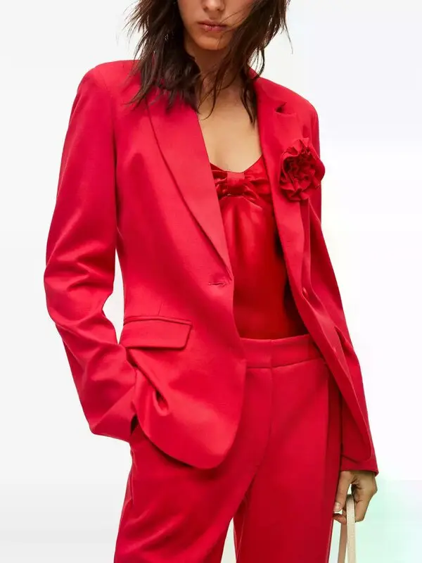 TWINSET Floral-appliqué Blazer - Red