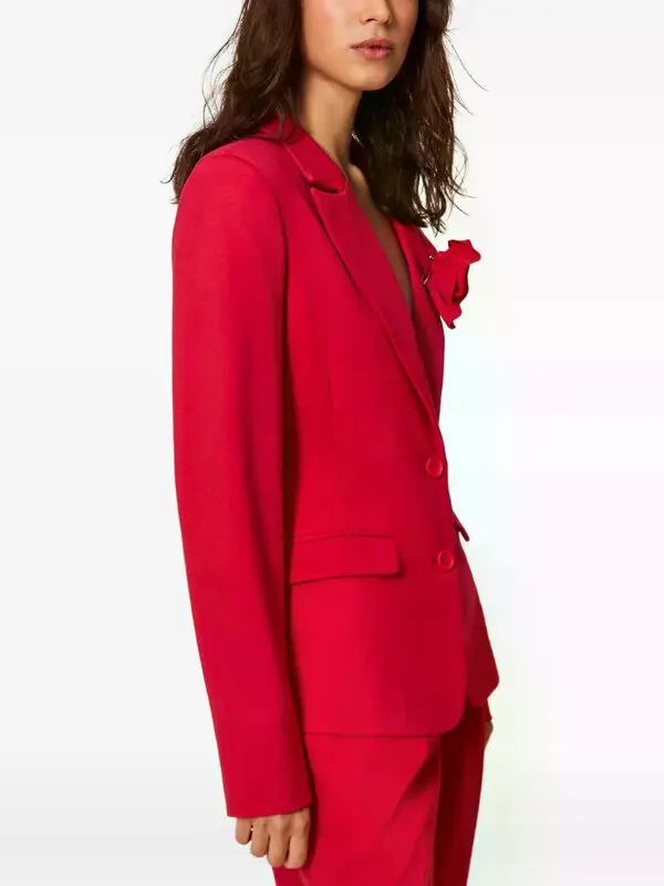 TWINSET Floral-appliqué Blazer - Red