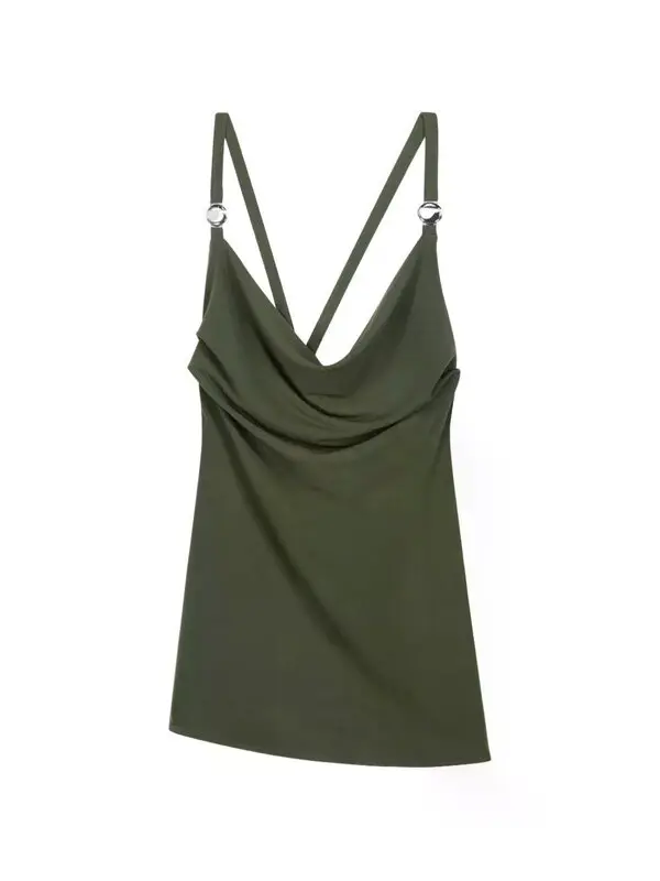 Coperni Draped Strap Logo Blouse