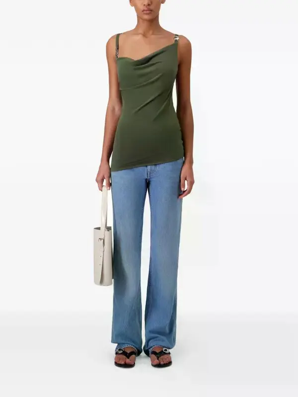Coperni Draped Strap Logo Blouse