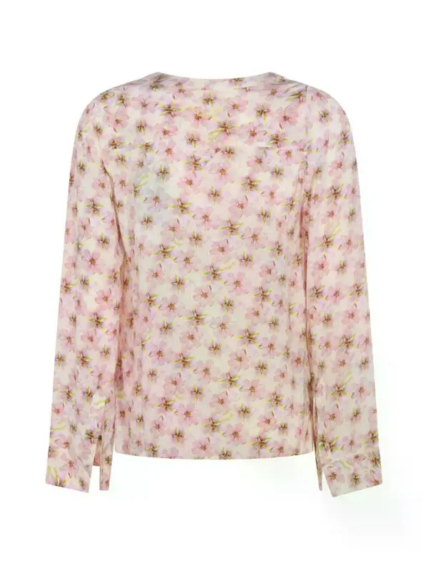 Zadig&Voltaire Floral-print Long-sleeve Blouse - Neutrals