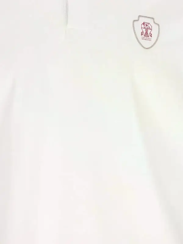 Brunello Cucinelli Striped-detail Polo Shirt - White