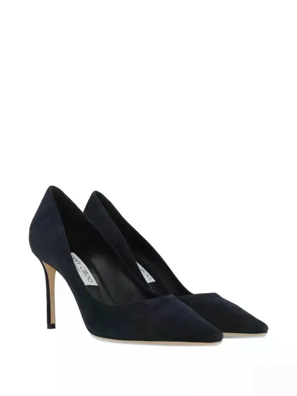 JIMMY CHOO Romy Pointed-toe Suede Pumps - Blue