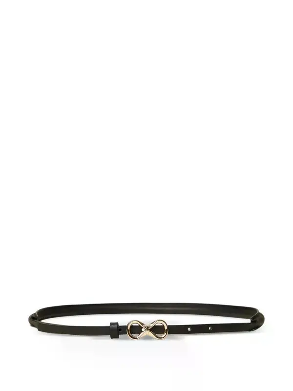 TWINSET Logo Buckle Leather Belt - Black