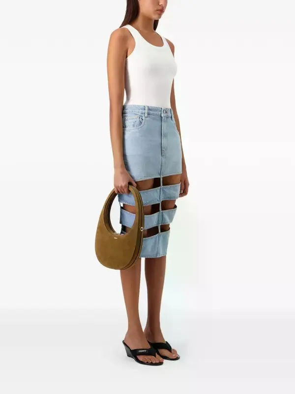 Coperni Midi Spiral Denim Skirt