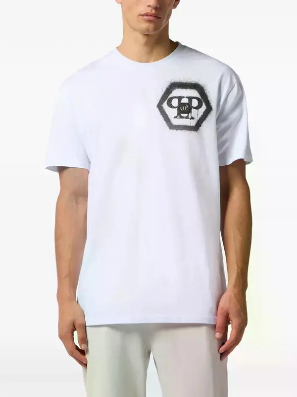 Philipp Plein Printed Round-neck T-shirt - White