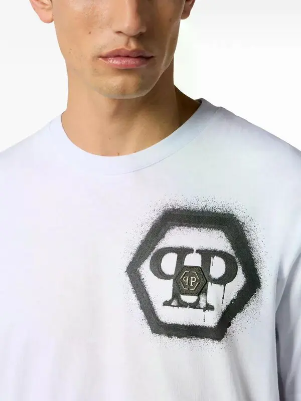 Philipp Plein Printed Round-neck T-shirt - White