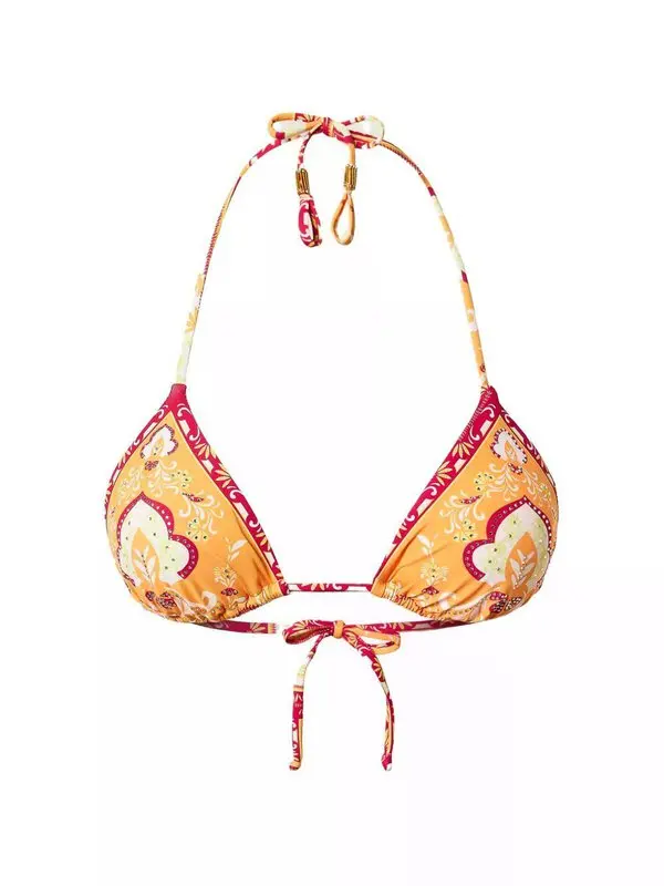 TWINSET Printed Bikini Top - Orange