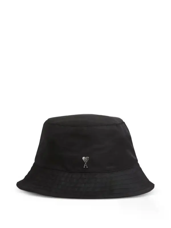 Ami Logo Bucket Hat - Black